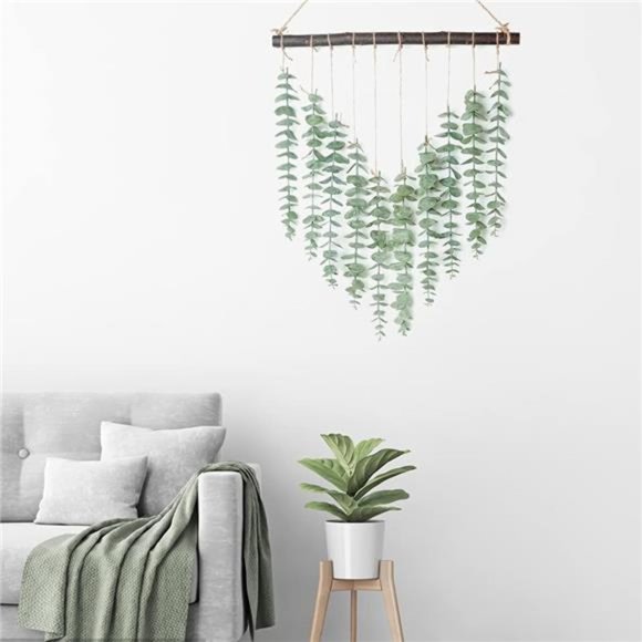 Wall Decor | Artificial Eucalyptus Greenery Wall Hanging Plants With ...